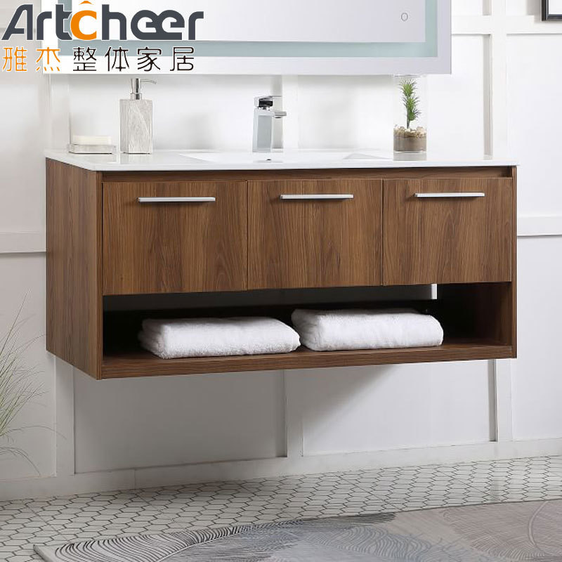 Modern Quartz Counter Top Vanity Combo Midcentury Bathroom Vanity ...
